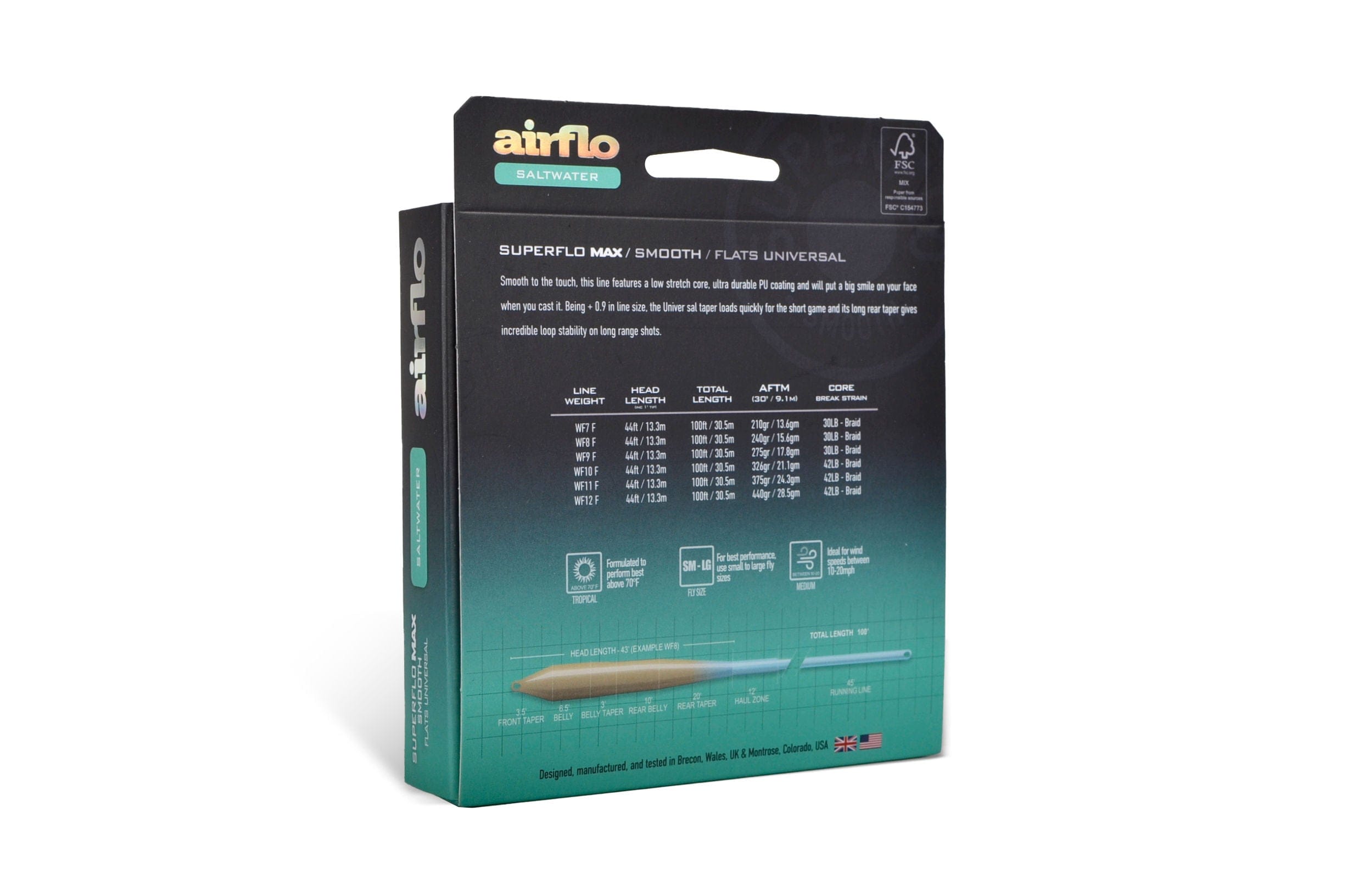 Airflo Superflo Max Flats Universal Taper Saltwater Fly Line | Trident ...