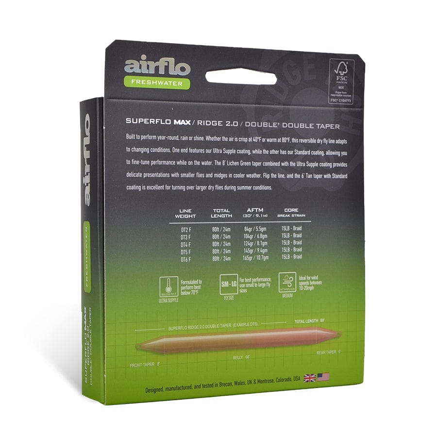 Airflo Superflo Max Ridge 2.0 Double Taper Fly Line | Trident Fly Fishing