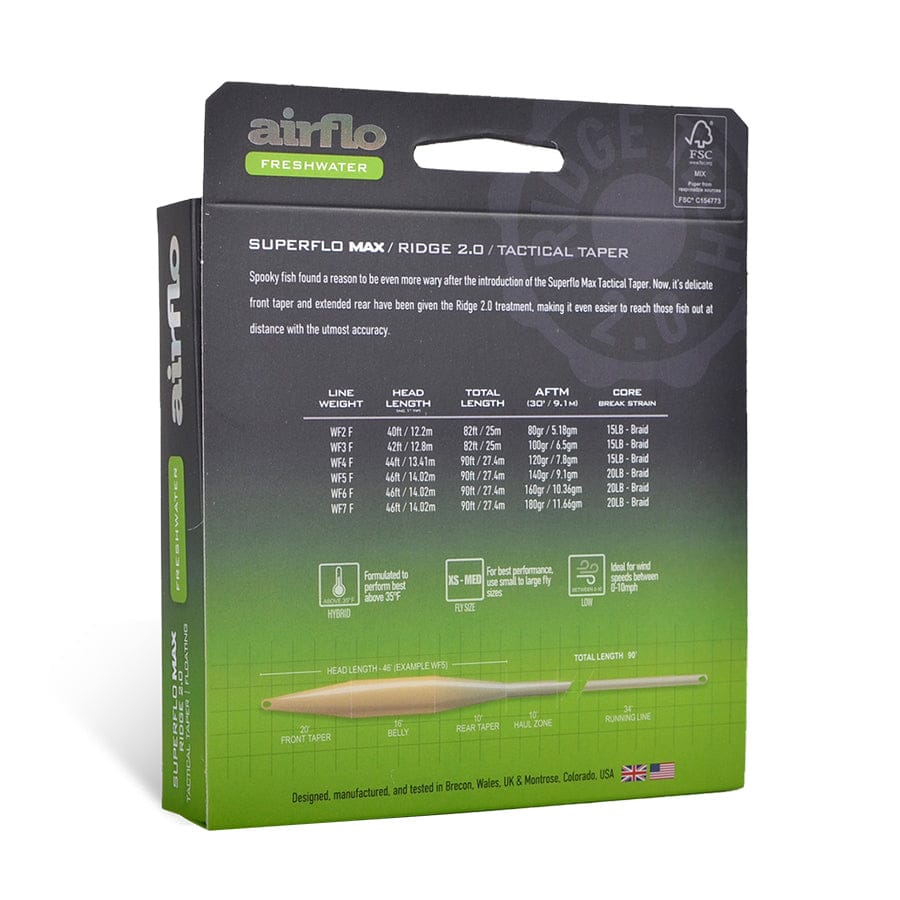 Airflo Superflo Max Ridge 2.0 Tactical Taper Fly Line | Trident Fly Fishing