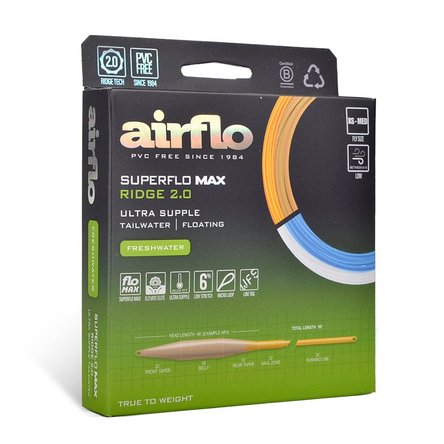Airflo Superflo Max Ridge 2.0 Ultra Supple Tailwater Taper Fly Line ...