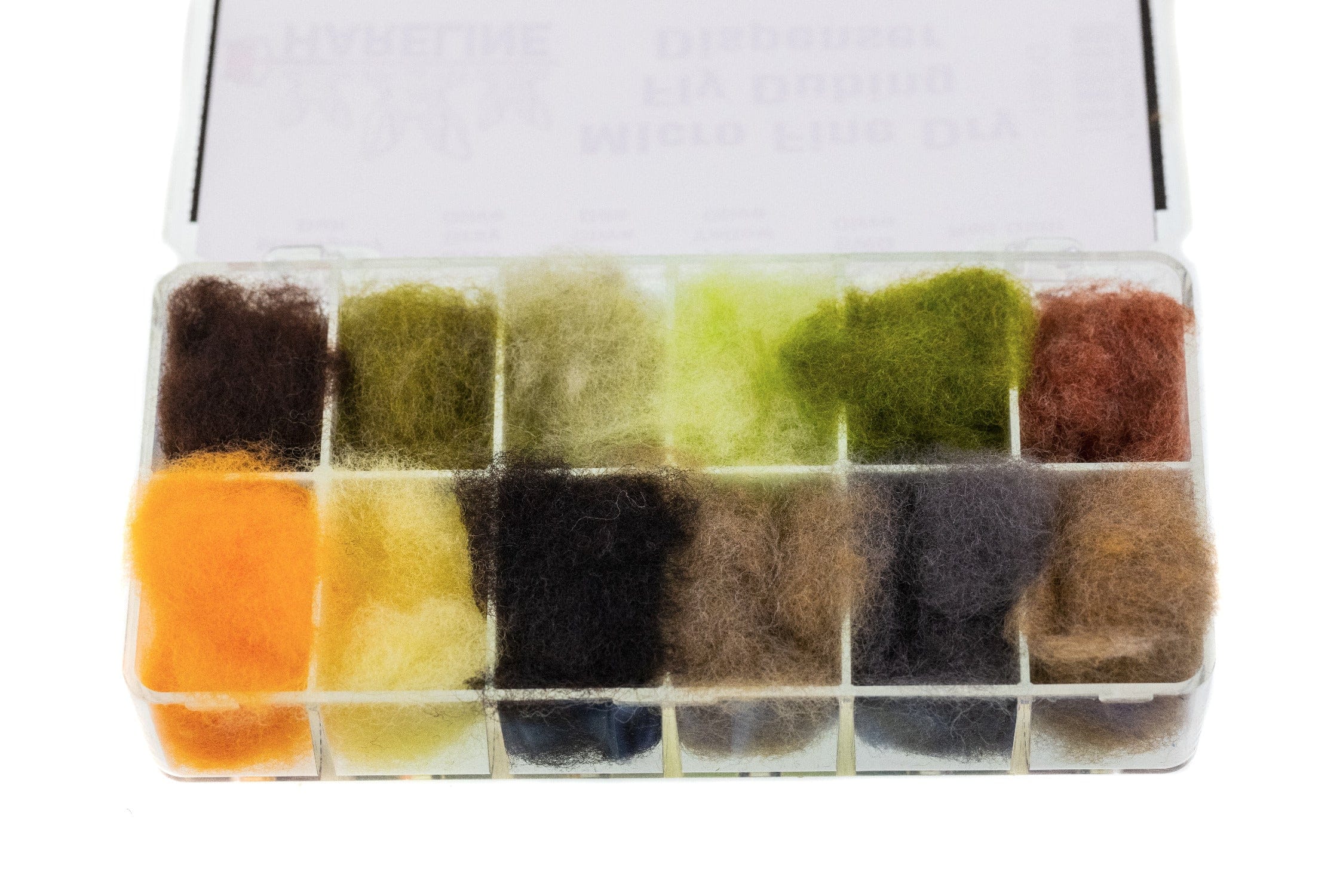 Hareline Micro Fine Dry Fly Dub - Multi Color Assortment w/ Dispenser ...